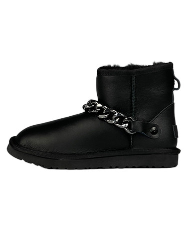UGG Mini Chain Black Leather купити з доставкою - UGG